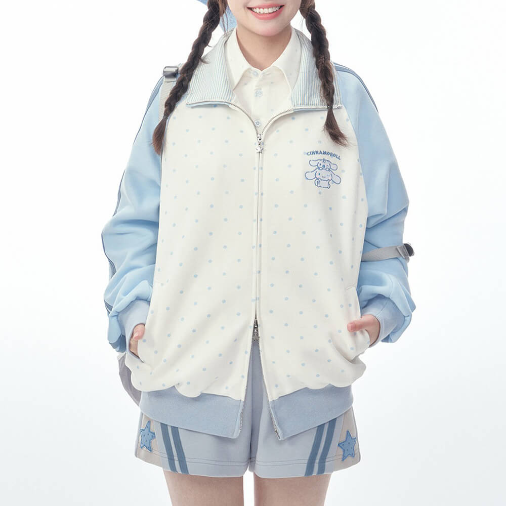 Cinnamoroll Dot Track Jacket Blue White – KawaiiEnvy
