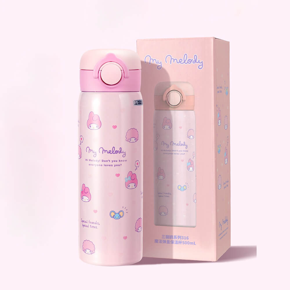 Sanrio Magic Pop-up Thermos Cup - 500ml 4 Colors – KawaiiEnvy