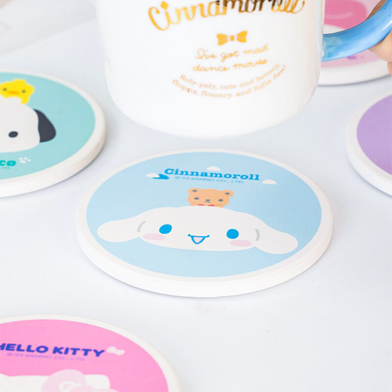 Sanrio Print Round Shaped Absorbent Coasters – KawaiiEnvy