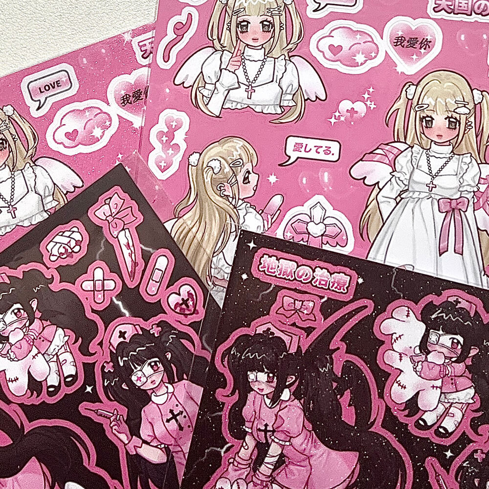 Angel & Nurse y2k Deco Stickers - Kawaiienvy – KawaiiEnvy