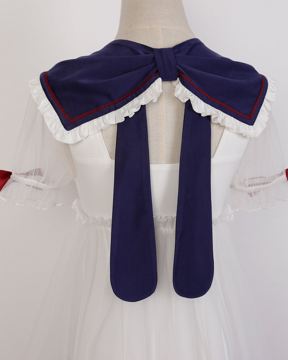 Girly Sweetheart Sailor Collar Bow One-piece Swimsuit Girly Sweetheart Sailor Collar Bow One-piece Swimsuit