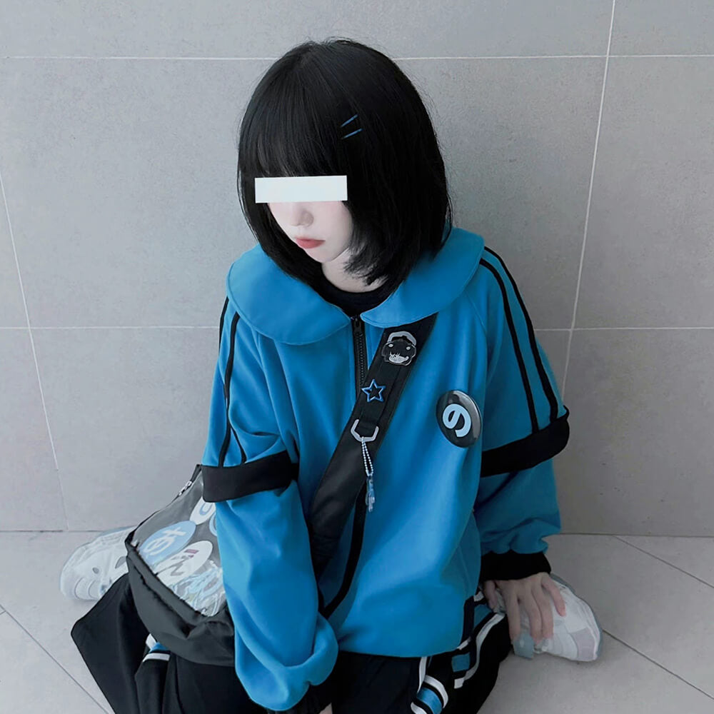 Japanese Students Oversized Fleece Sports Outerwear – KawaiiEnvy