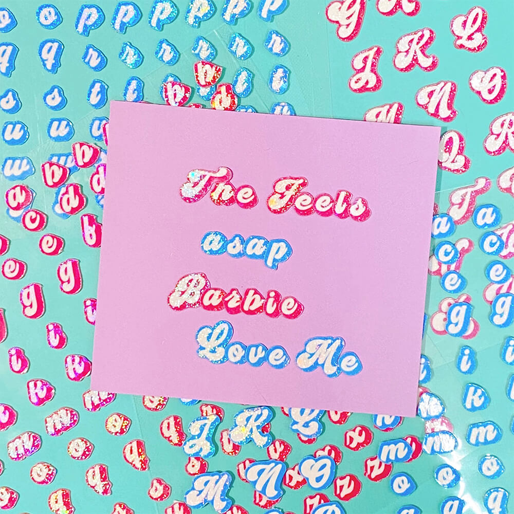 Sparkling Letters Sticker - Kawaiienvy – KawaiiEnvy